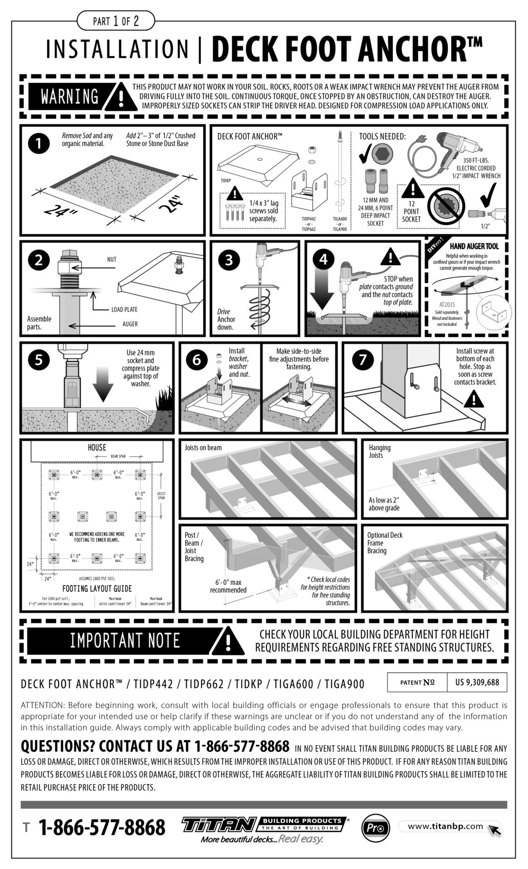 Titan Deck Foot Anchor | Secure Your Deck - Titan Building Products