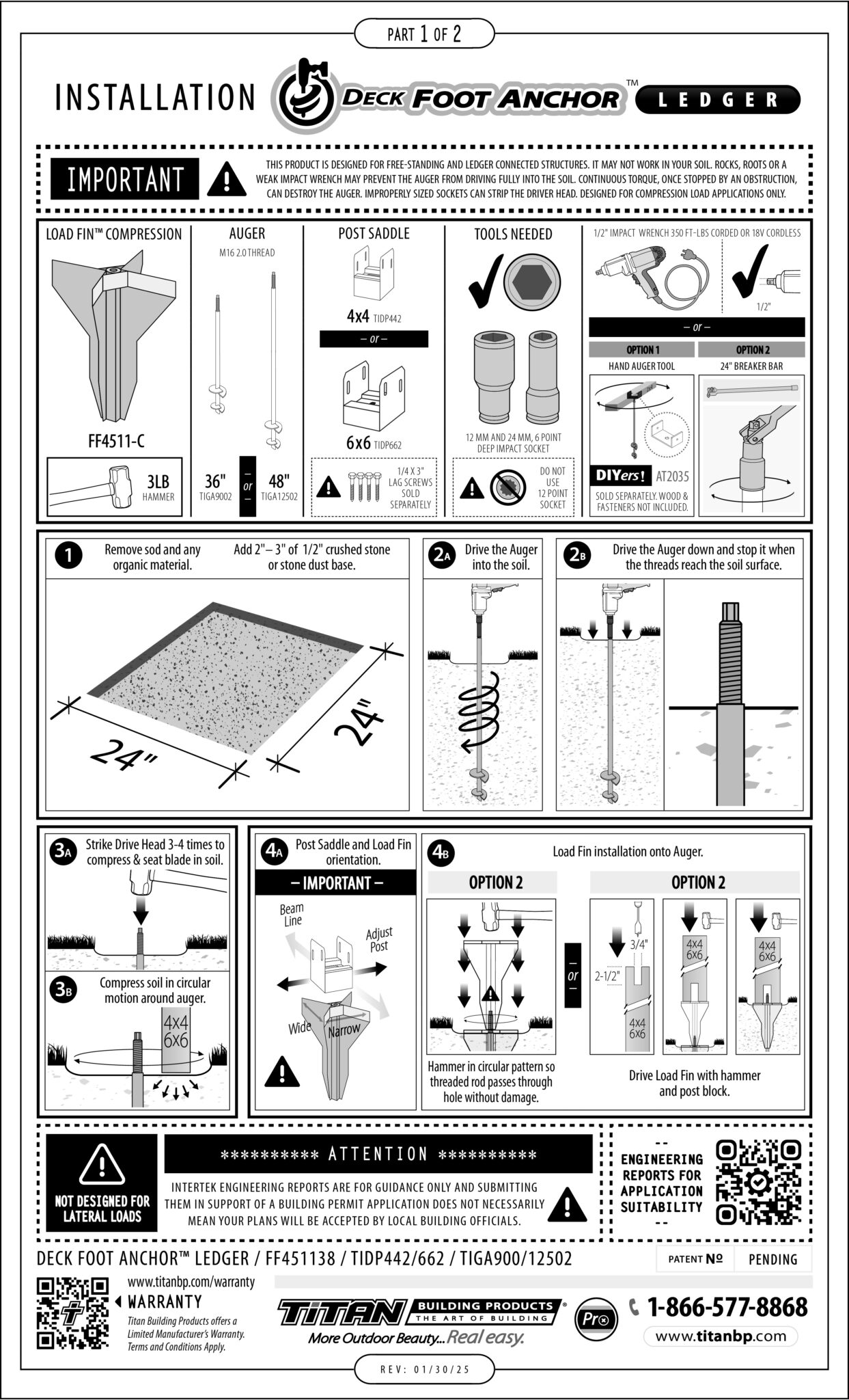 Titan Deck Foot Anchor - Ledger | Secure Your Deck - Titan Building ...